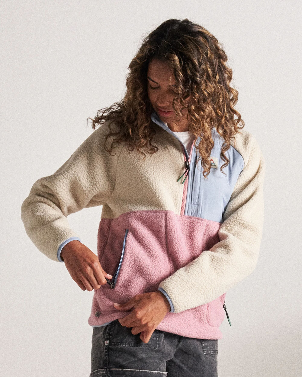 Home Sherpa Fleece Oatmeal/Pink haze – Passenger