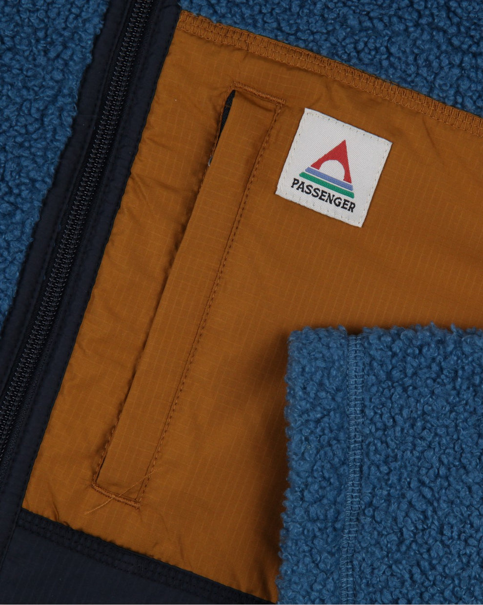 Born Explorer Recycled Polar-Lined Sherpa Fleece Blue Steel – Passenger