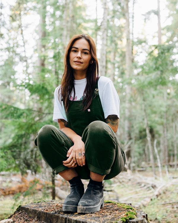 Salopette en velours côtelé en coton bio Meadows Fir Tree – Passenger