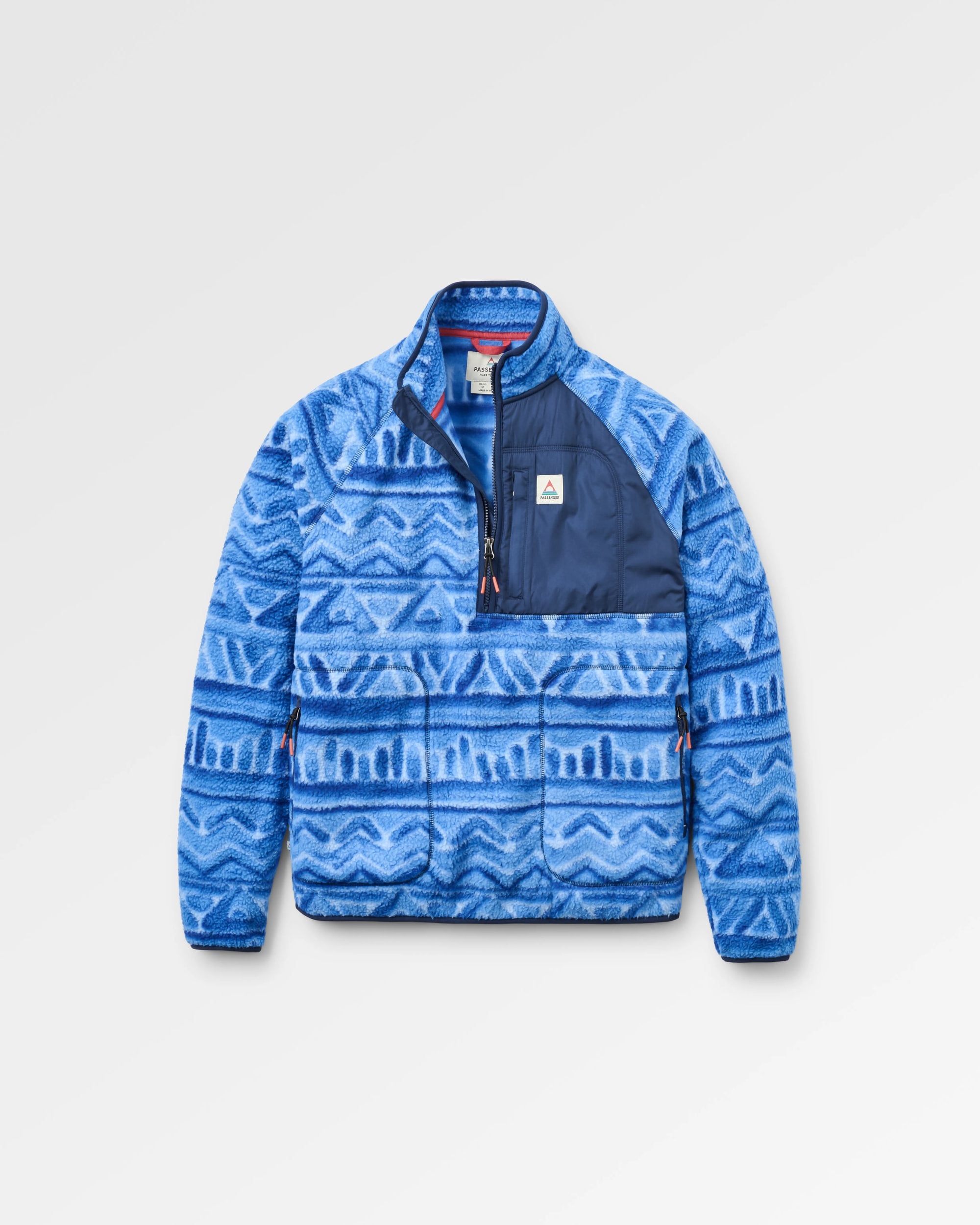 Offgrid 1/2 Zip Sherpa Fleece Tracks Electric Blue – Passenger