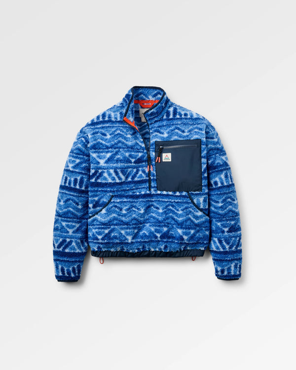 Ravi Recycled Sherpa Fleece Tracks Electric Blue – Passenger