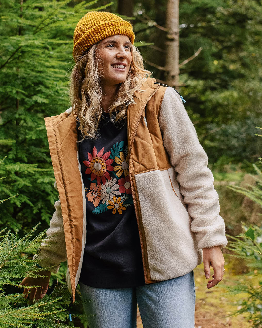 Sefton Recycled Deep-Pile Sherpa Full Zip Fleece Warm Ivory – Passenger